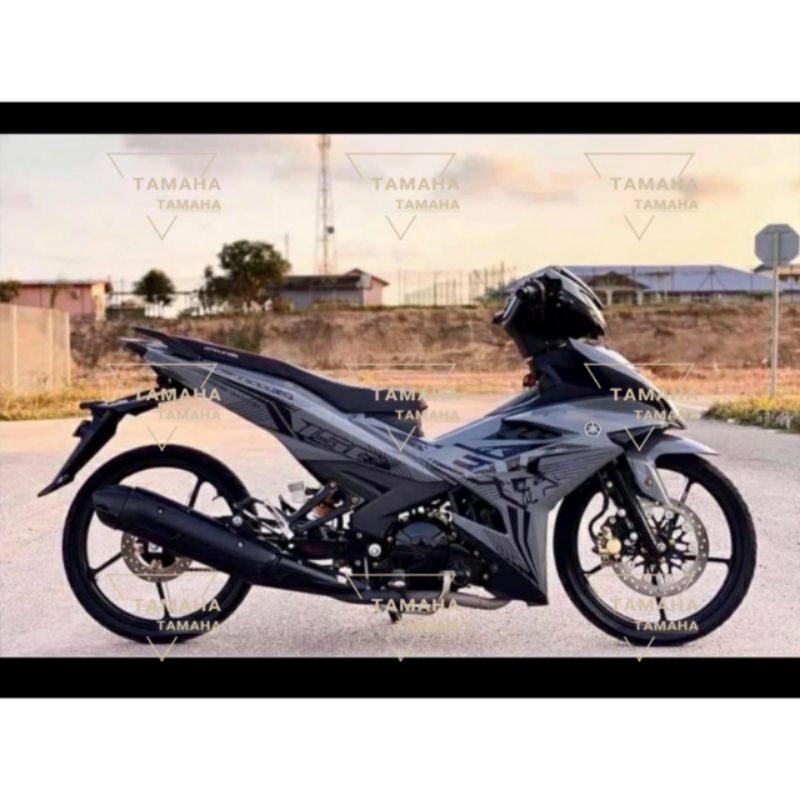 YAMAHA Y15 Y15zr V1 V2 Nardo Grey Exciter Thai Cover set Free Emblem(×4 ...