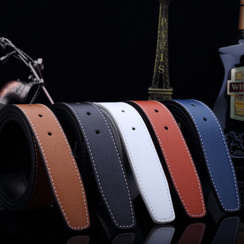 Buckleless Belt Headless Men Women Smooth Buckle Perforated Lychee ... Buckleless Belt Headless Men Women Smooth Buckle Perforated Lychee ...