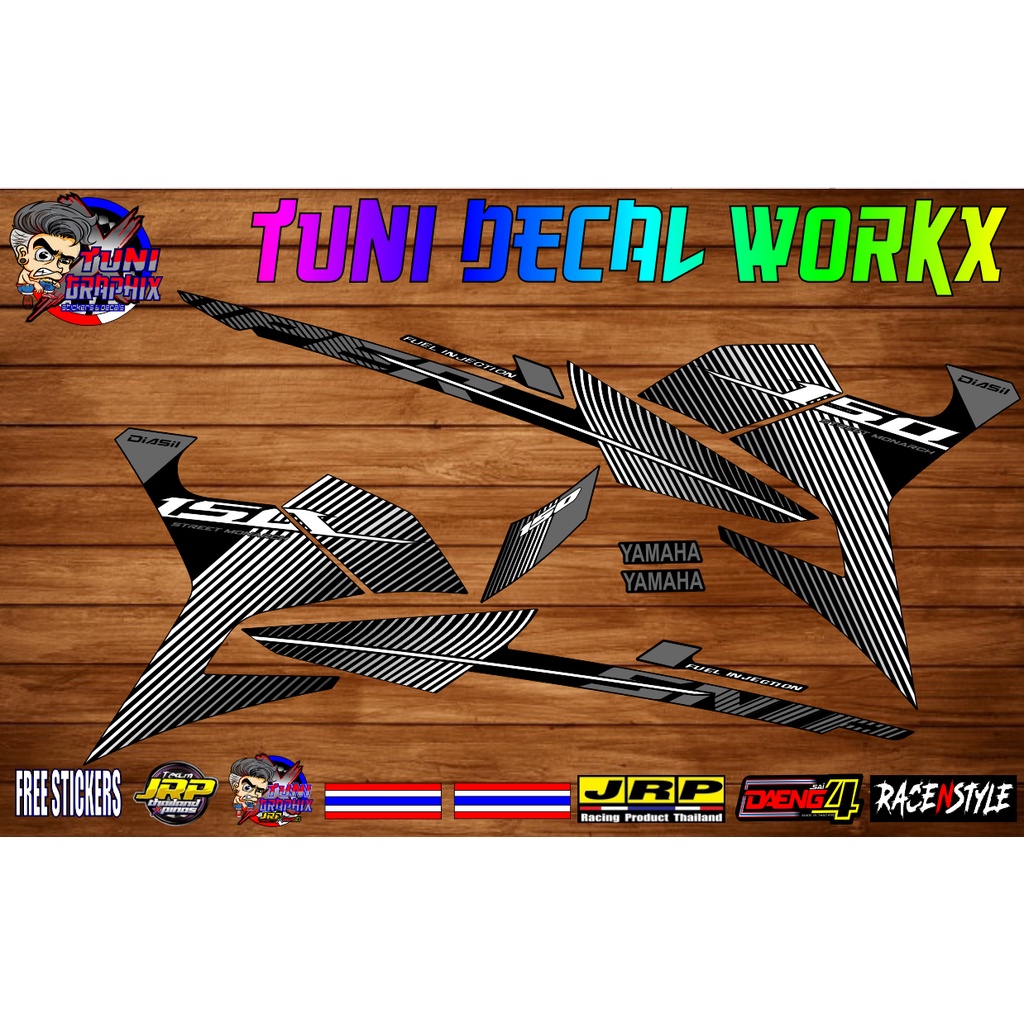 Yamaha Sniper 150 (2019) Stock Decals / Stickers (GRAY) w/ freebies ...