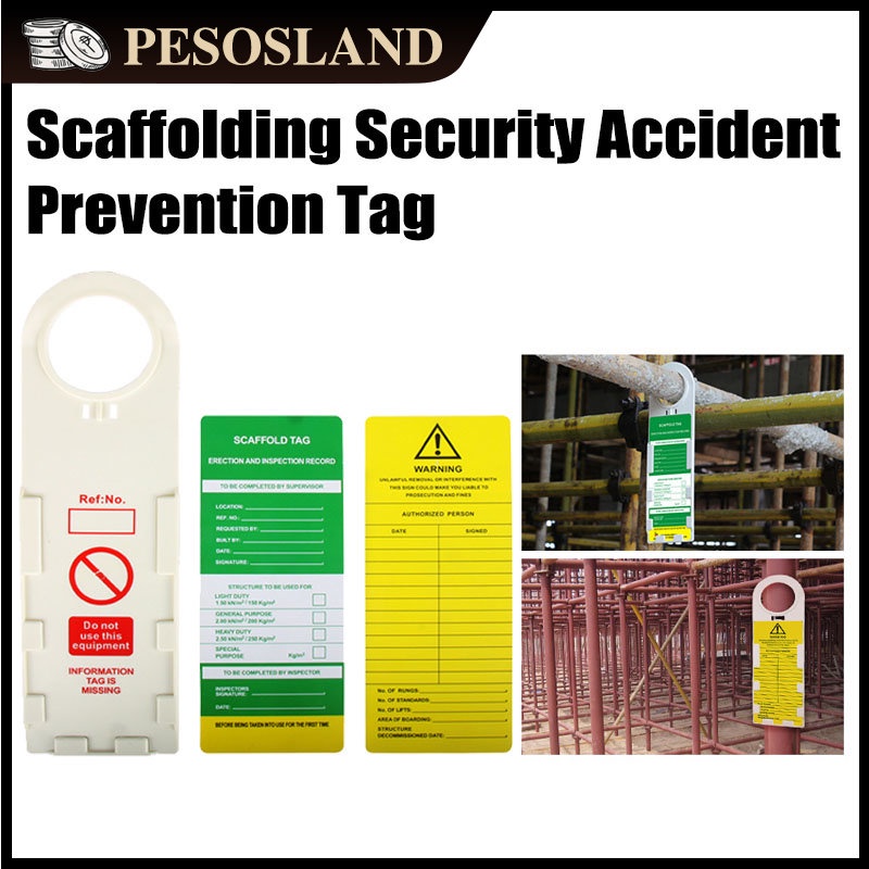2pcs/set Security Accident Prevention Tag Safety Scaffolding Inspection ...