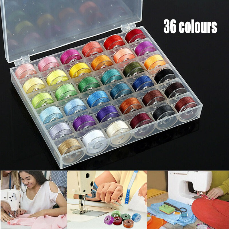 Multicolor Thread Spools Sewing Machine Bobbins Plastic Bobbins with ...