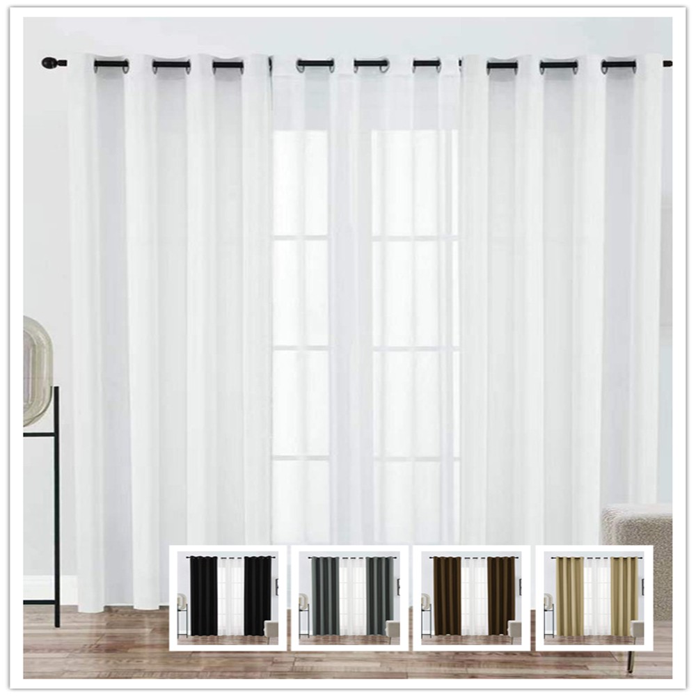 1PC Plain Curtain with 8 ring curtain DIY combination New Kurtina Home ...