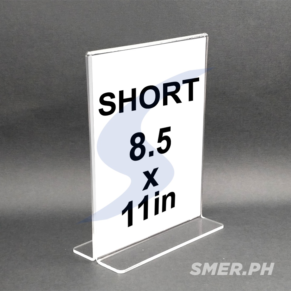 Acrylic Short Double Sided Holder Menu Display Stand Business Office ...