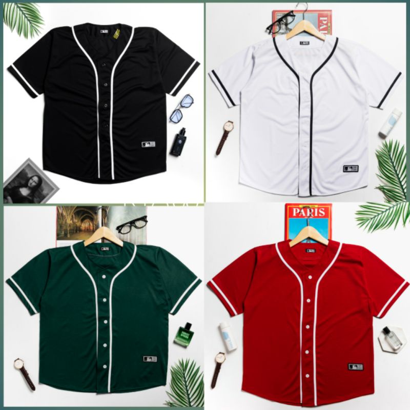 Unisex Plain Baseball Jersey | Shopee Philippines