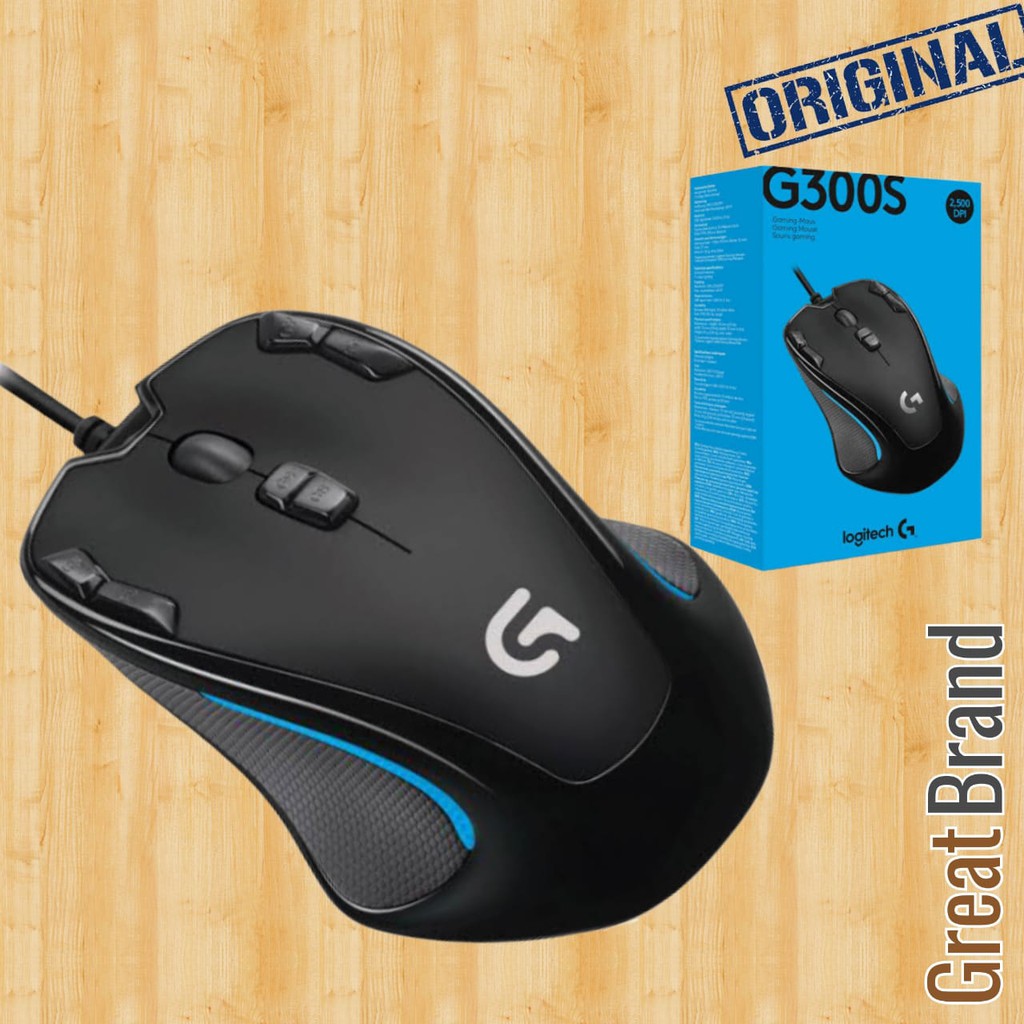 HITAM Original Logitech G300S Black G 300s Gaming Mouse - Official 2 Year Guarantee | Shopee ...