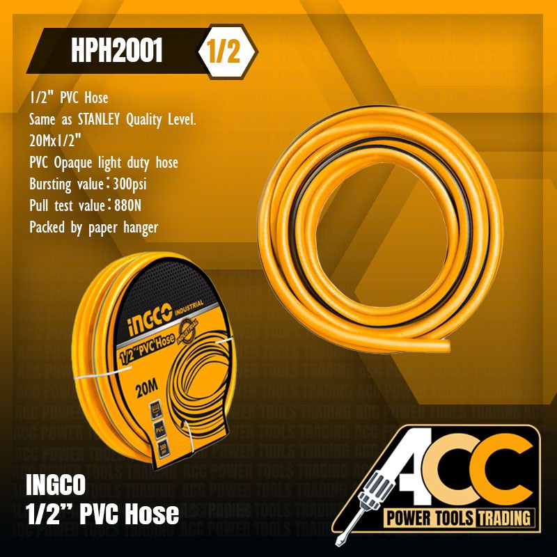 INGCO 1/2" PVC Hose (HPH2001) | Shopee Philippines