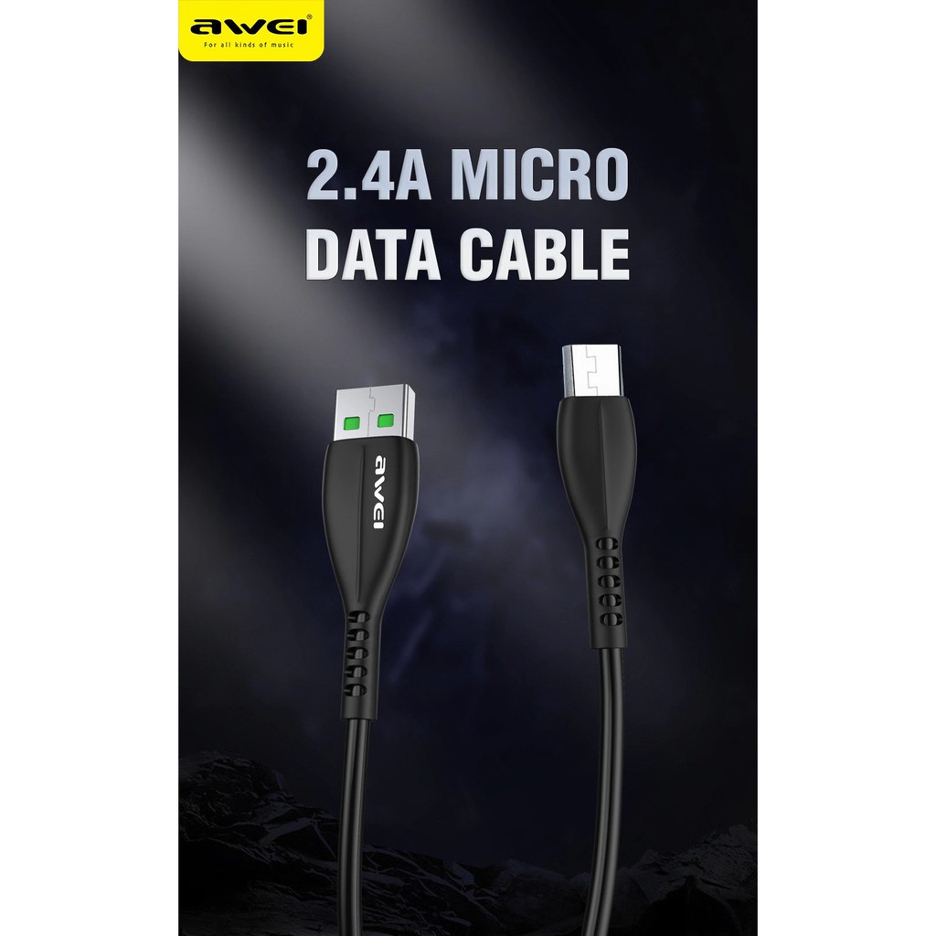 Awei CL-115M Fast Charging Data Transmission Cable for Micro USB 2.4A ...