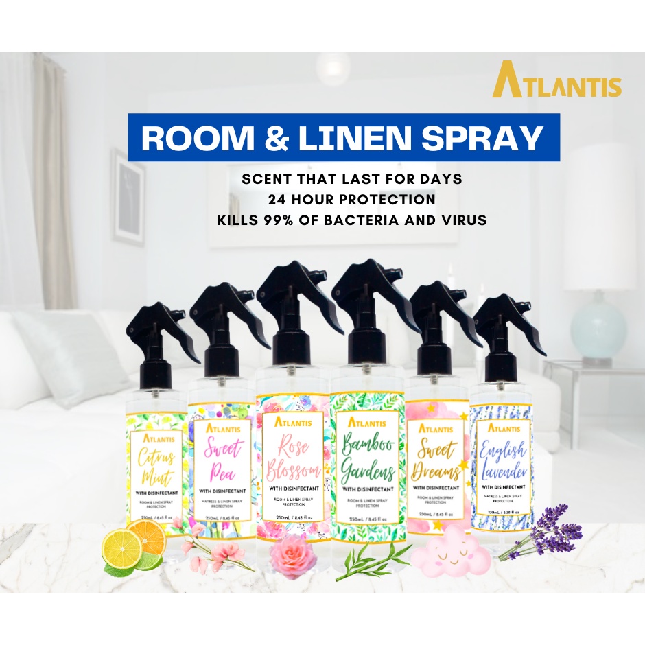 ⭐250ML Atlantis Room & Linen Spray Antibacterial Spray Collection ...