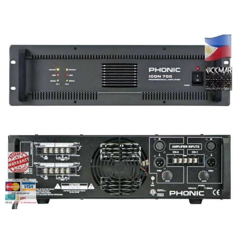 PHONIC ICON 700 CONTRACTOR POWER AMPLIFIER | Shopee Philippines
