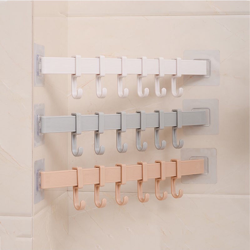M&A PHC Wall Corner Strong Adhesive Hook Kitchen Wall Hanging 6 Row ...