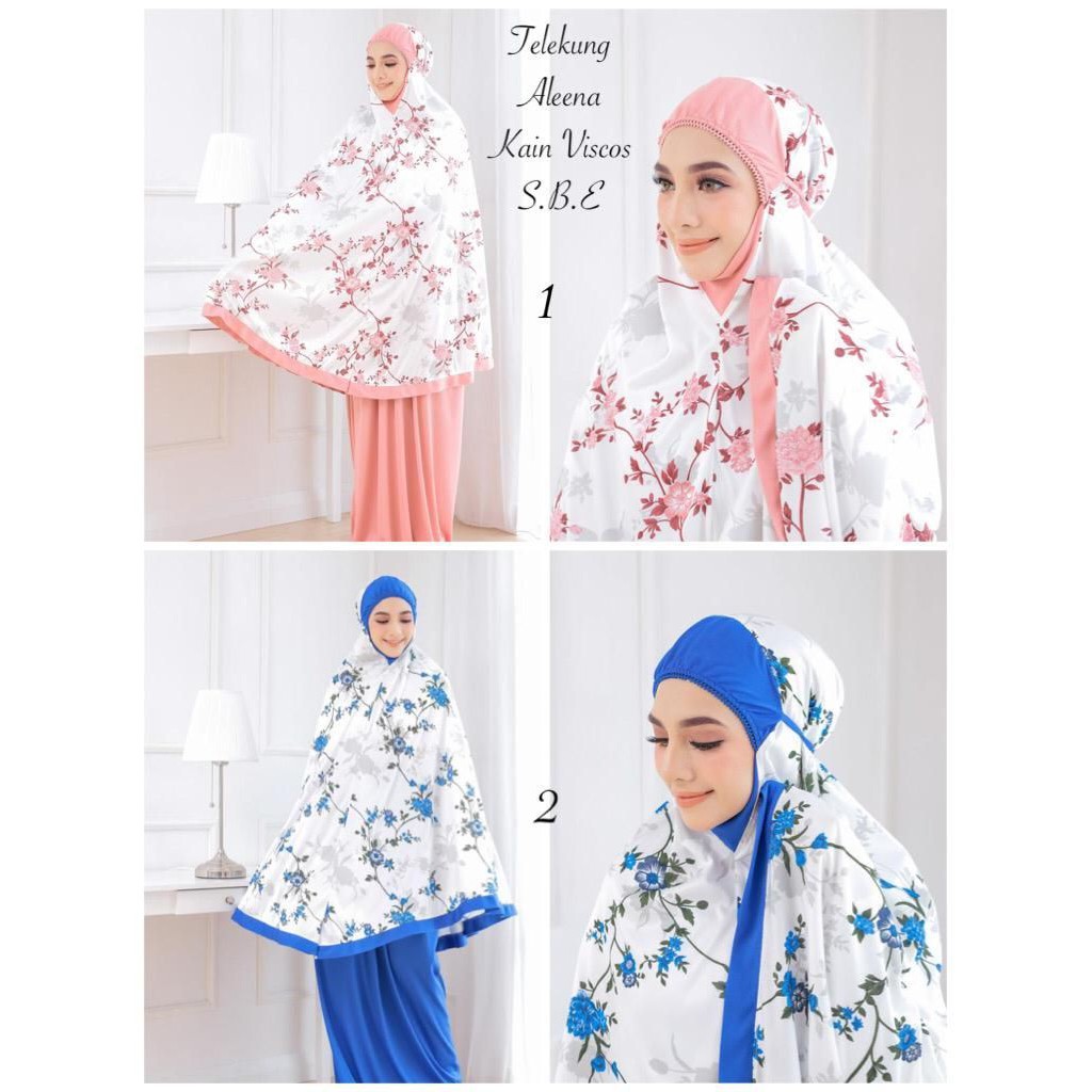 NEW!!TELEKUNG ALEENA VISCOSE SILK (BERCORAK BUNGA) | Shopee Philippines