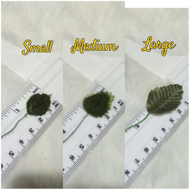 leaves(satin) 10pcs for DIY souvenir and crafts | Shopee Philippines