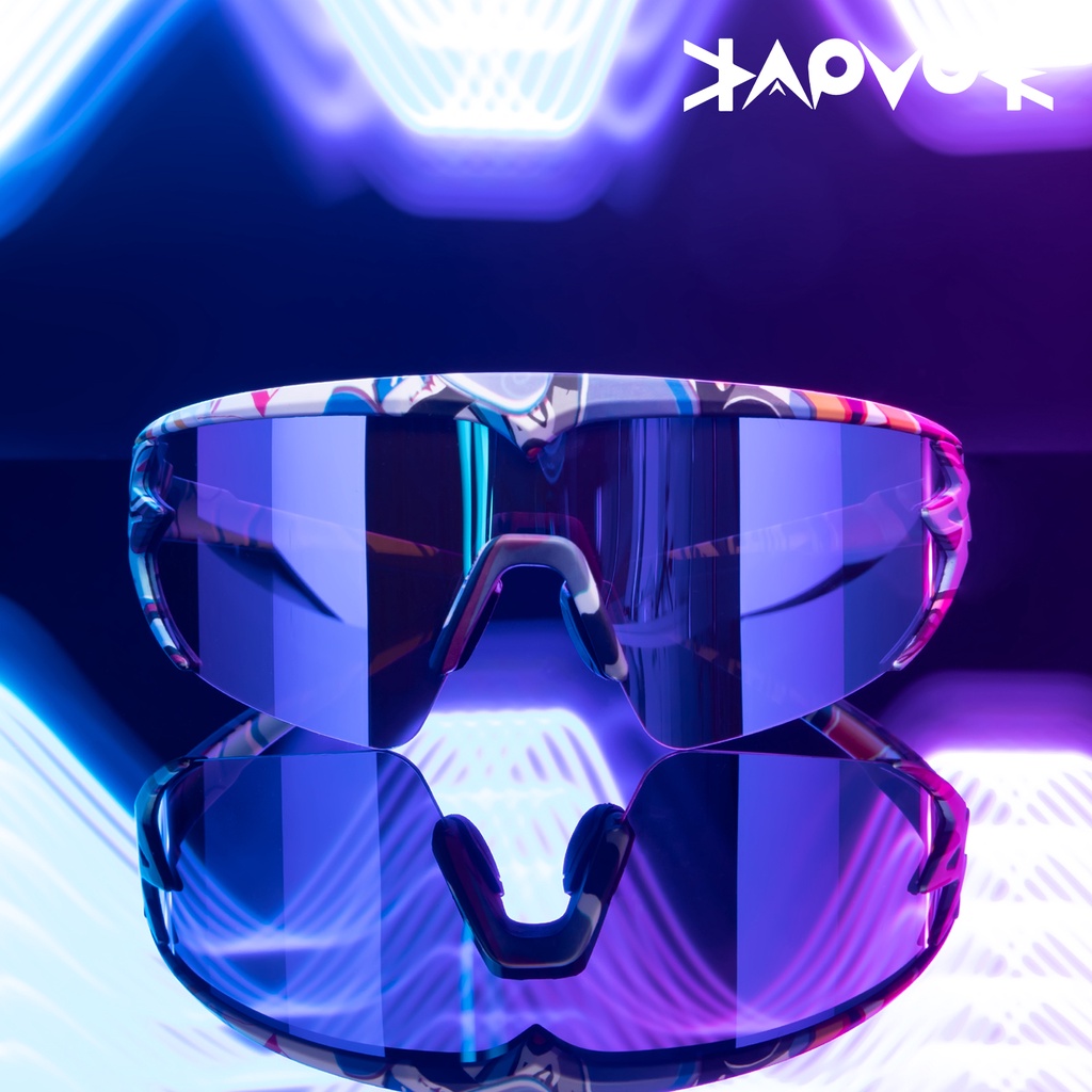 Kapvoe MTB Cycling Sunglasses Sports cycling Glasses 1Lens | Shopee ...