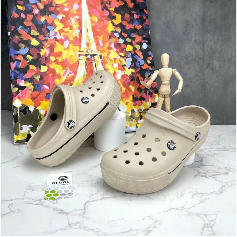 8220 CLOSS SEMI HIGH HELD CLOG SLIPPERS FOR WOMEN (add 1 size) | Shopee ...