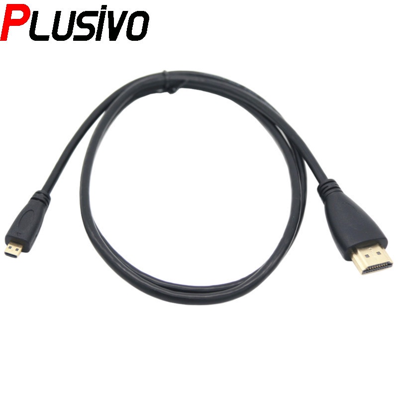 Black Micro-HDMI to HDMI cable 1 meter for Camcorders Digital Cameras ...