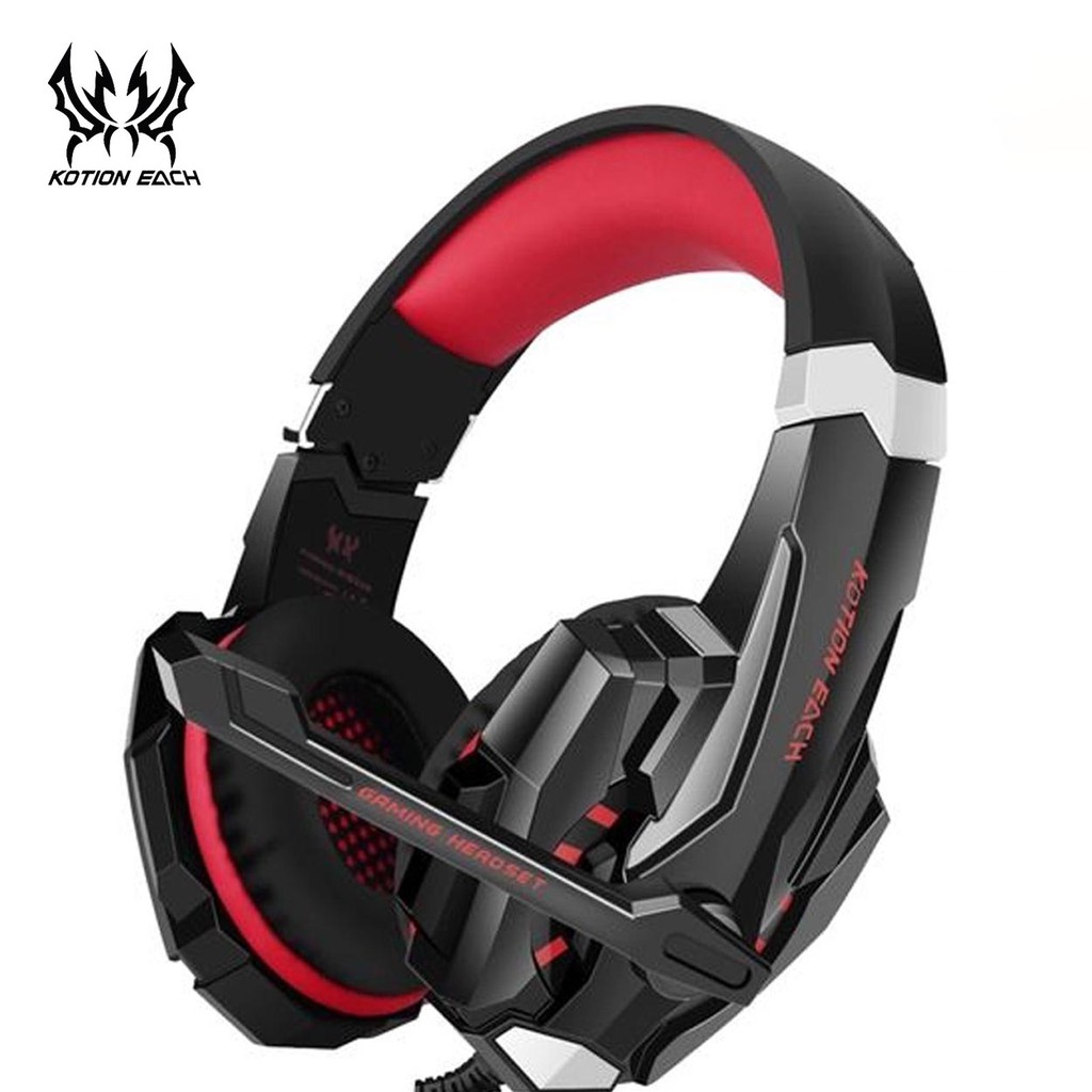 Kotion Each G9000 Gaming LED Headset 3.5mm USB Port (Red) | Shopee ...