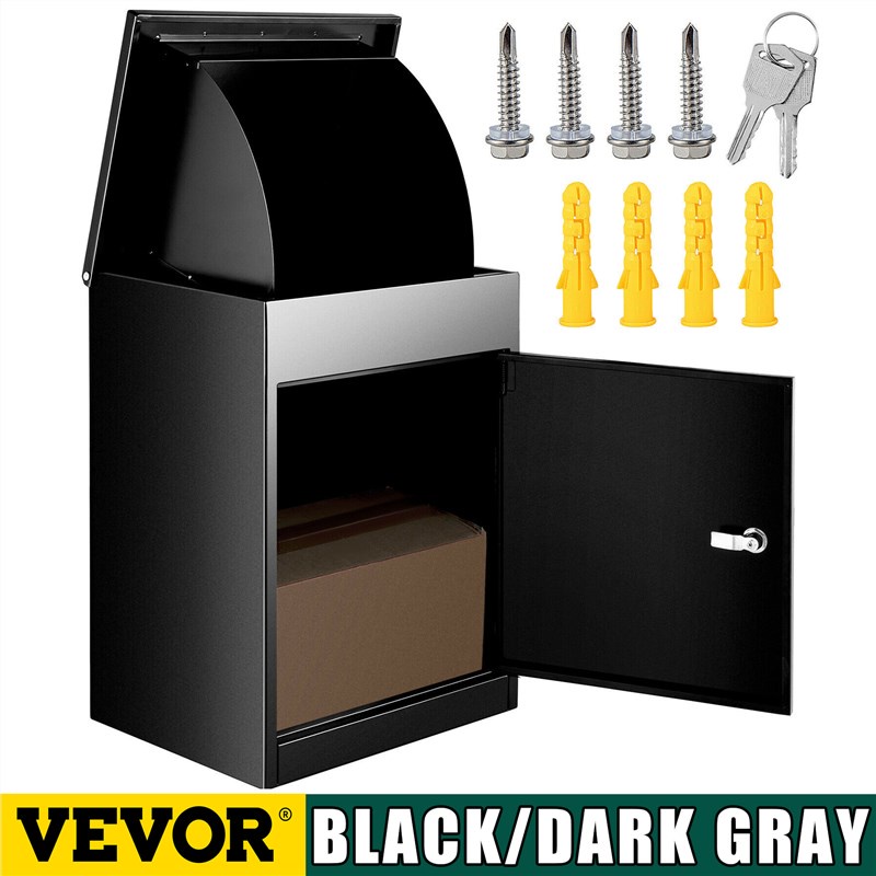 Vevor Parcel Box Outdoor Large Package Delivery Drop Box Lockable Home ...
