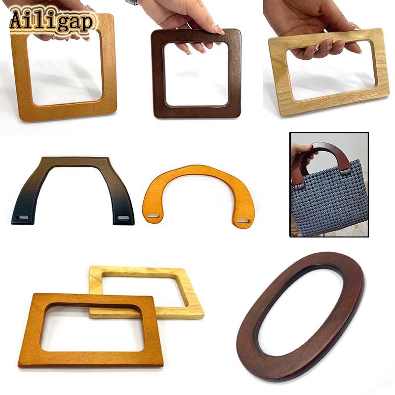 1PCS Tote Handle Luggage Accessories Woven Solid Wood DIY Replacement ...