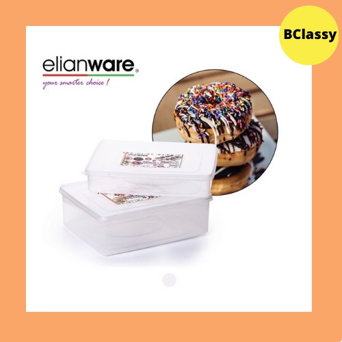 Elianware Bread Container, Doughnut, Bekas Roti, Donut, Food Keeper, Multi Purpose Container ...