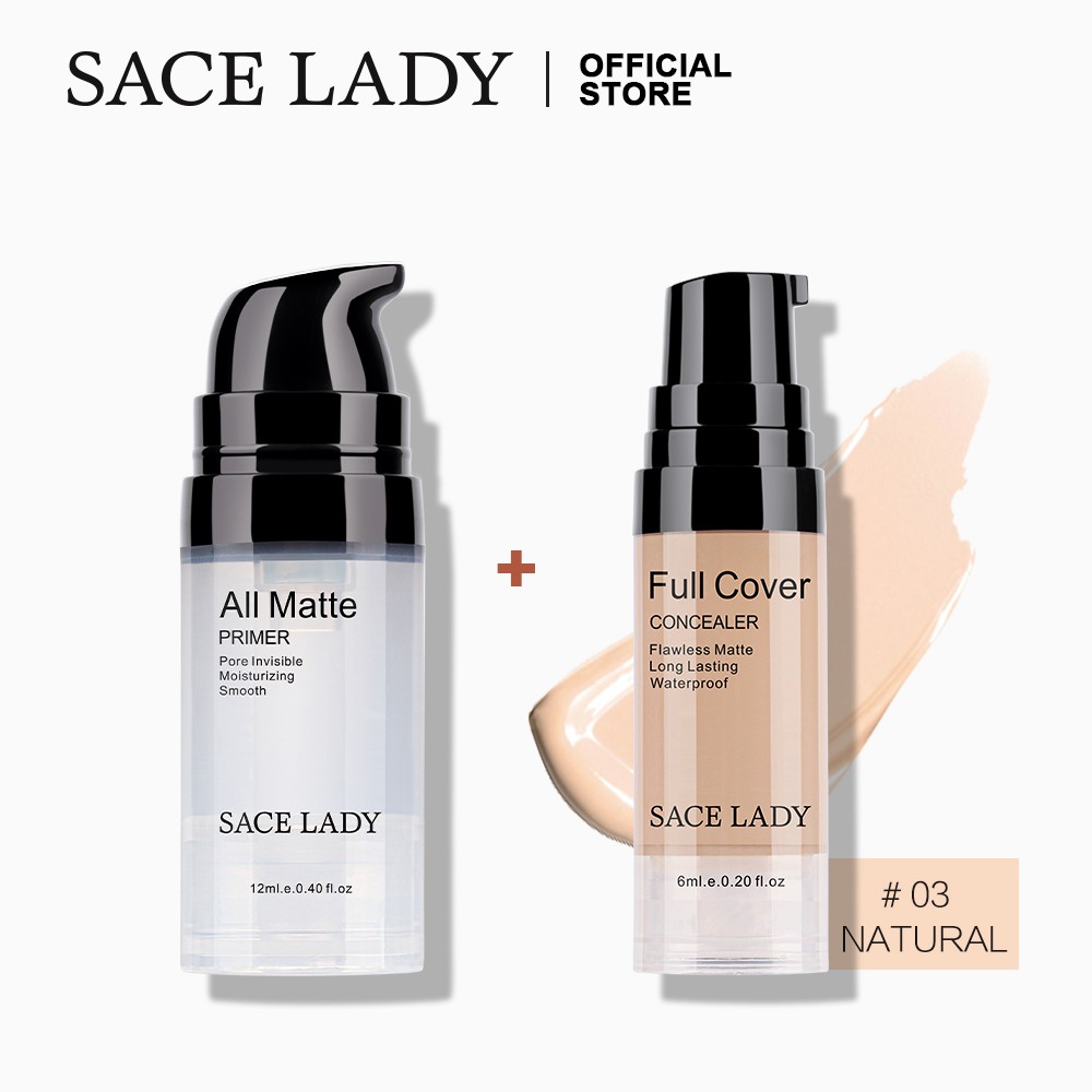 SACE LADY Full Cover Liquid Concealer + Face Makeup Primer Beauty ...