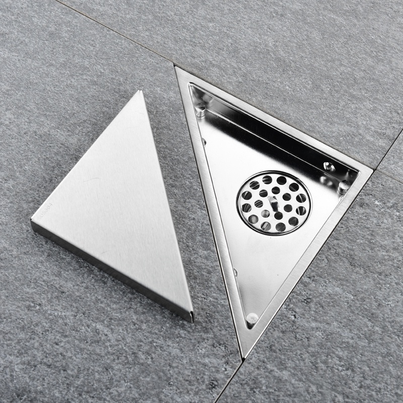 Stainless Steel Triangle Invisible Floor Drain Balcony Bathroom Corner ...