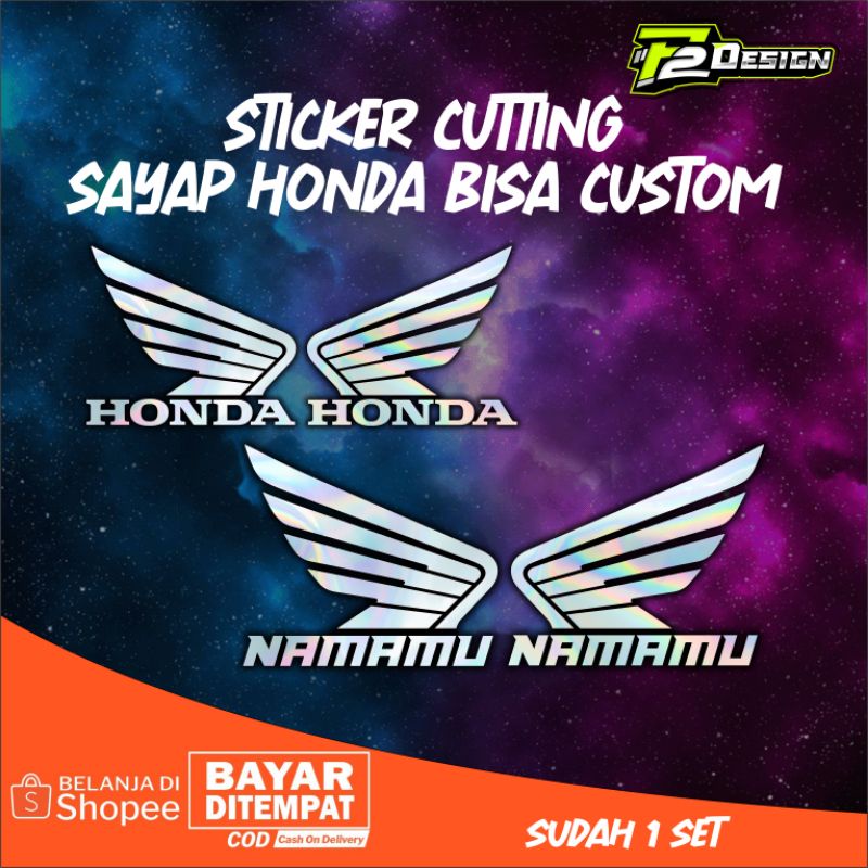 Honda logo sticker | Honda Wing logo sticker Right Left hologram Can ...