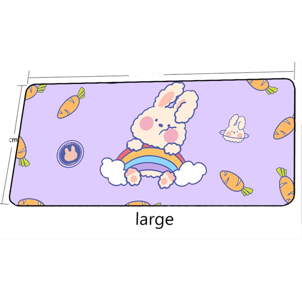 40X90CM Girly Mouse Pad Anime Large XXL Cute Kawaii Purple Mousepad ...