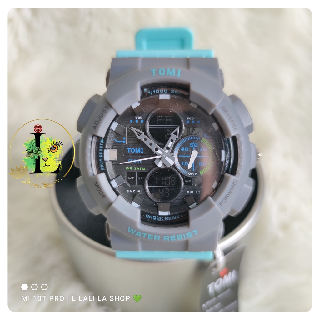 Tomi Dual Time - Blue Green & Gray - From UAE | Shopee Philippines