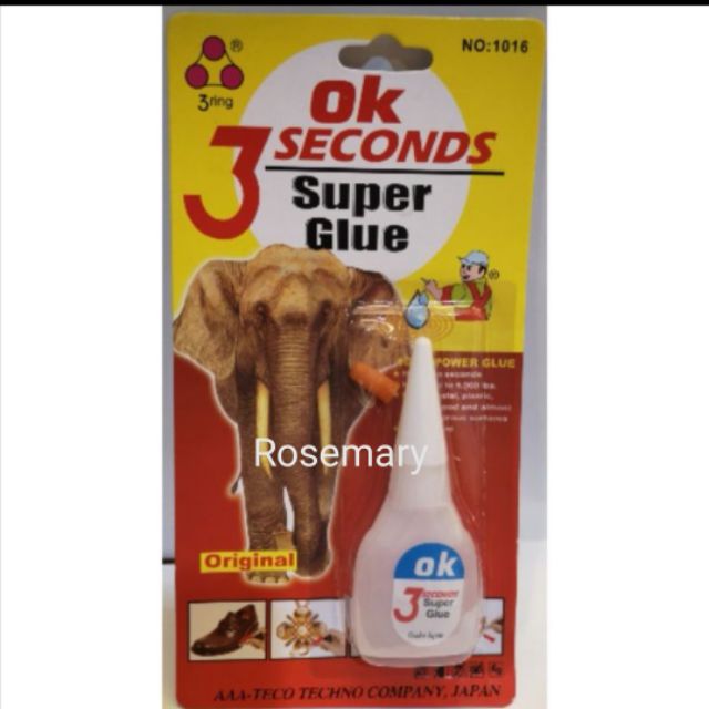 Japan Teco OK 3 Seconds super glue. All purpose adhesive | Shopee ...