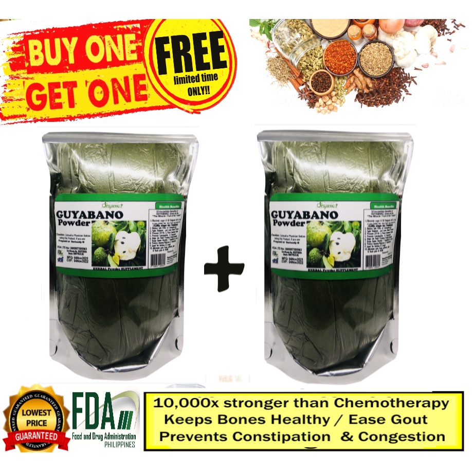 Bundle of 2 Most Effective Guyabano Powder (100grms x 2 ) | Shopee ...