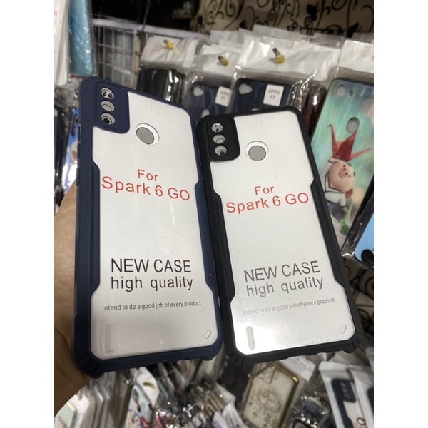 Tecno Spark 6 Go Flexible Case With Transparent Plastic Back Bezel ...