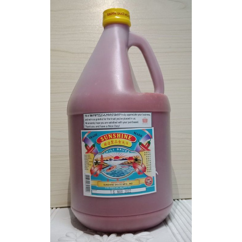Sunshine Chilli Hot Sauce 4kg | Shopee Philippines