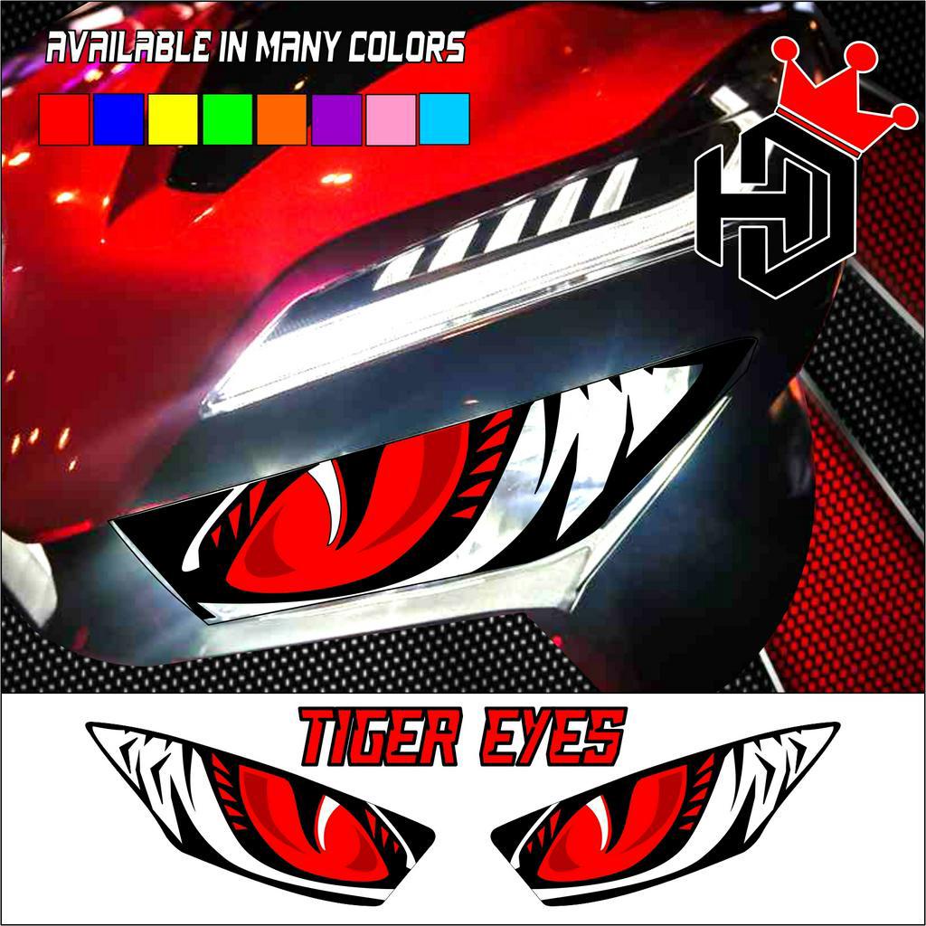 honda click tiger eyes winker printed laminated waterproof | Shopee ...