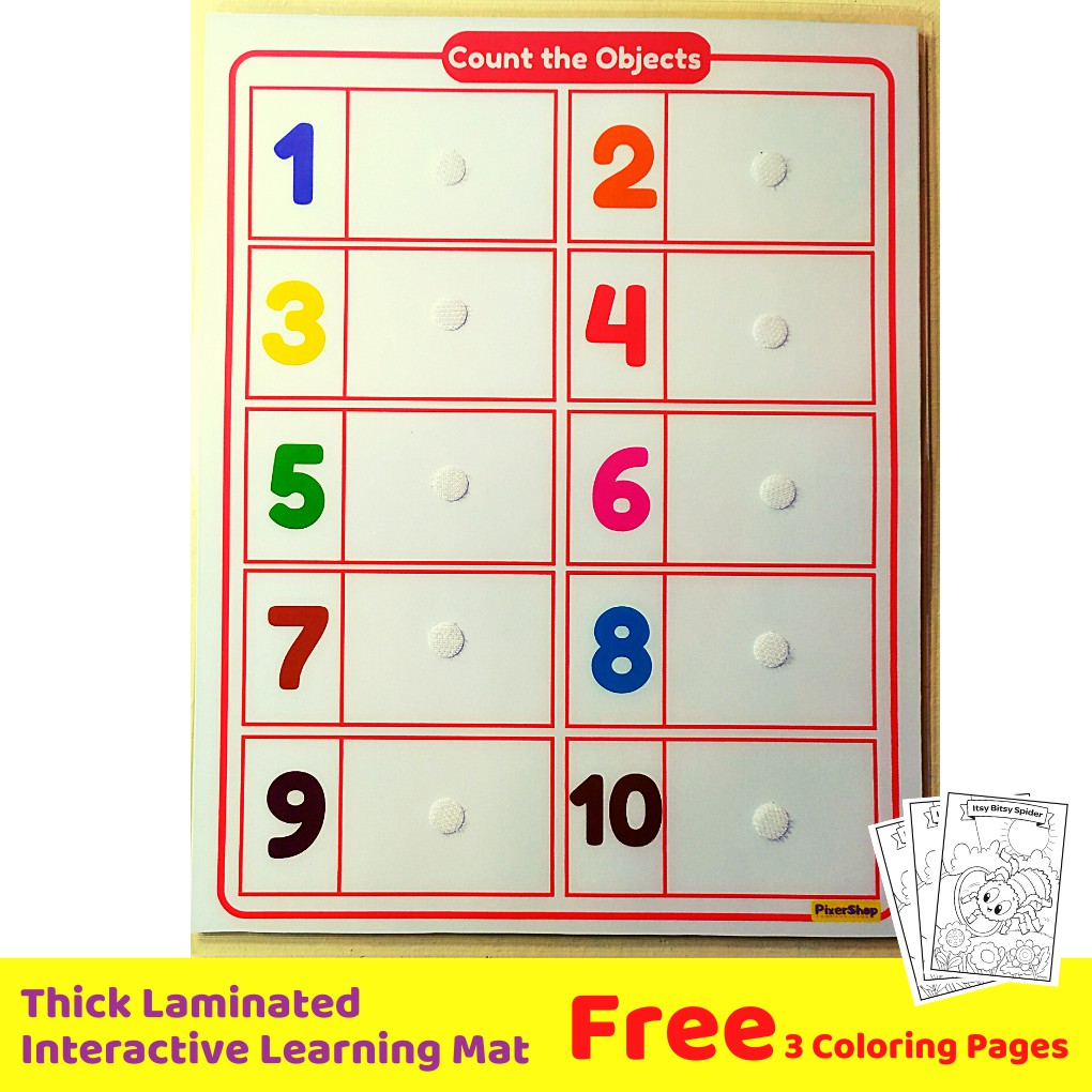 Numbers 1-10/Interactive Number Chart with Velcro/Laminated Educational ...