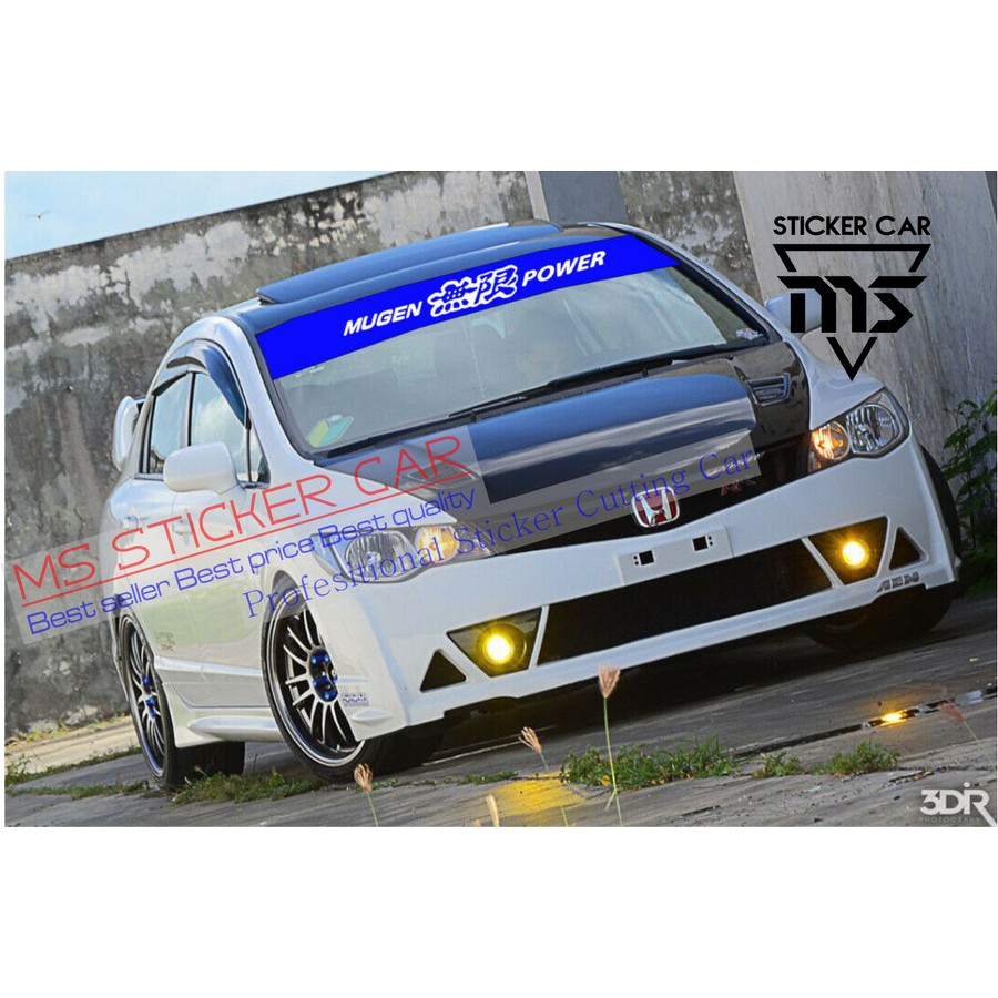 Sticker jdm Car honda mugen power sticker cutting Glass Block kanji ...