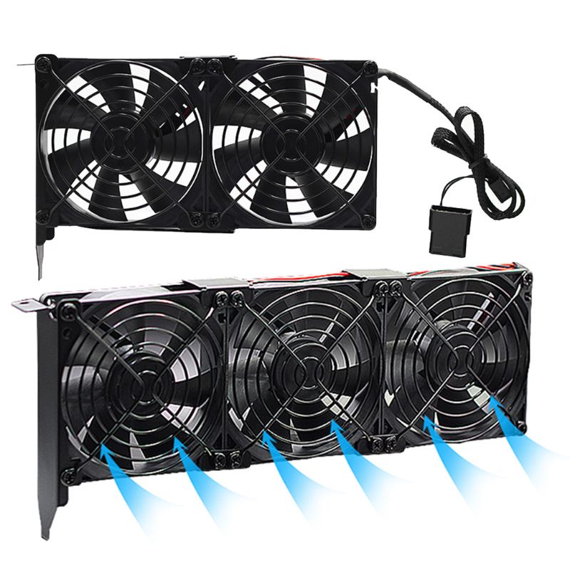 R* 80mm Graphics Card Heatsink Fans GPU Radiator Dual-Fan Three Fans ...