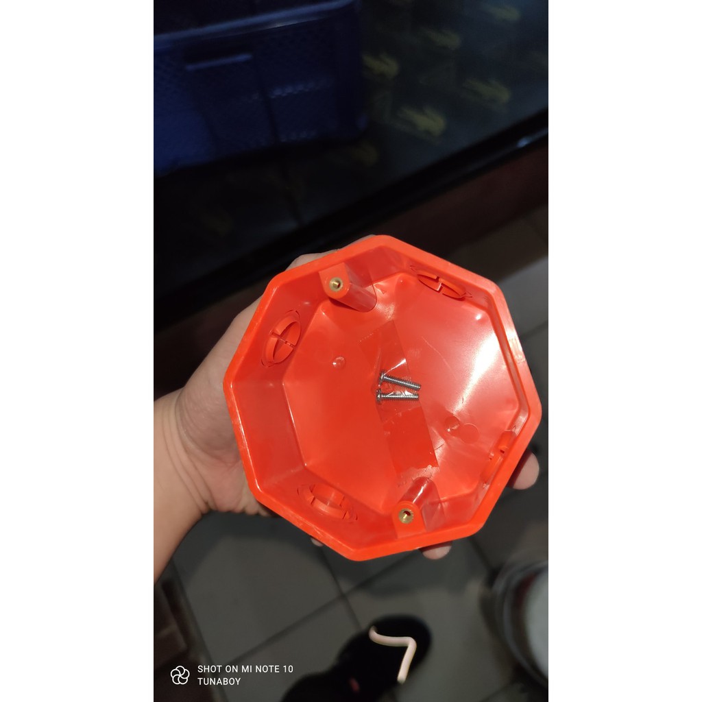 Poly Junction Box Octagon Box With Cover Set | Shopee Philippines