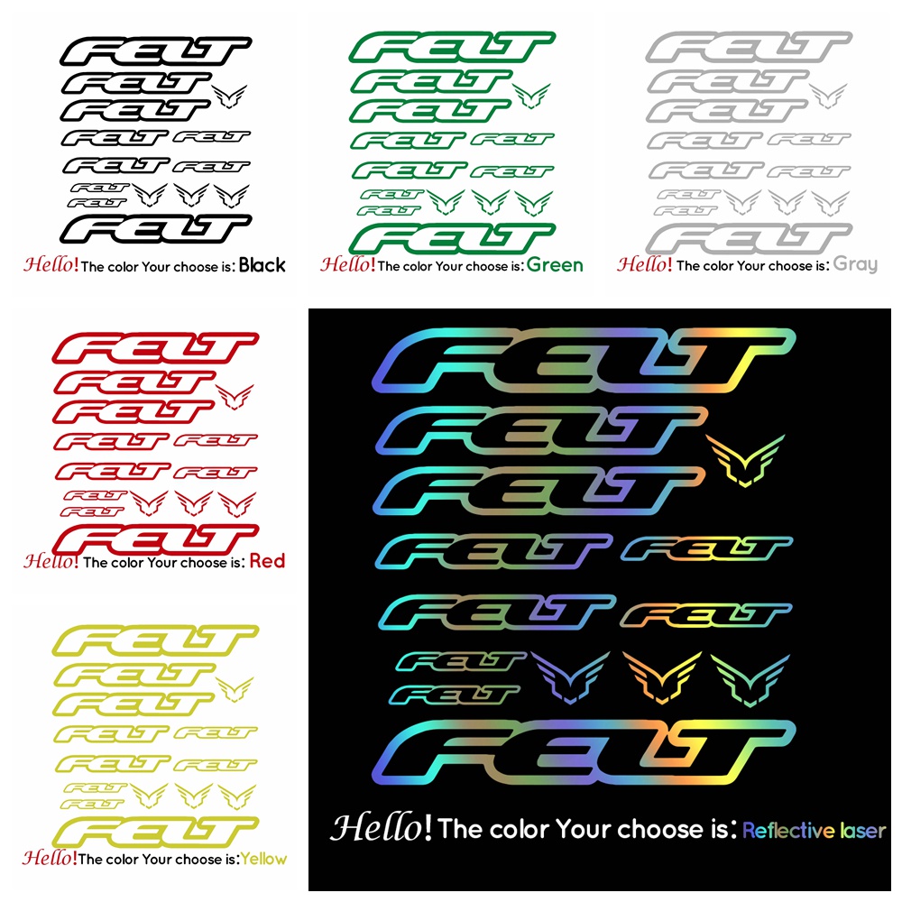 Waterproof Decals Felt Road Bicycle Frame Waterproof Stickers Mtb ...