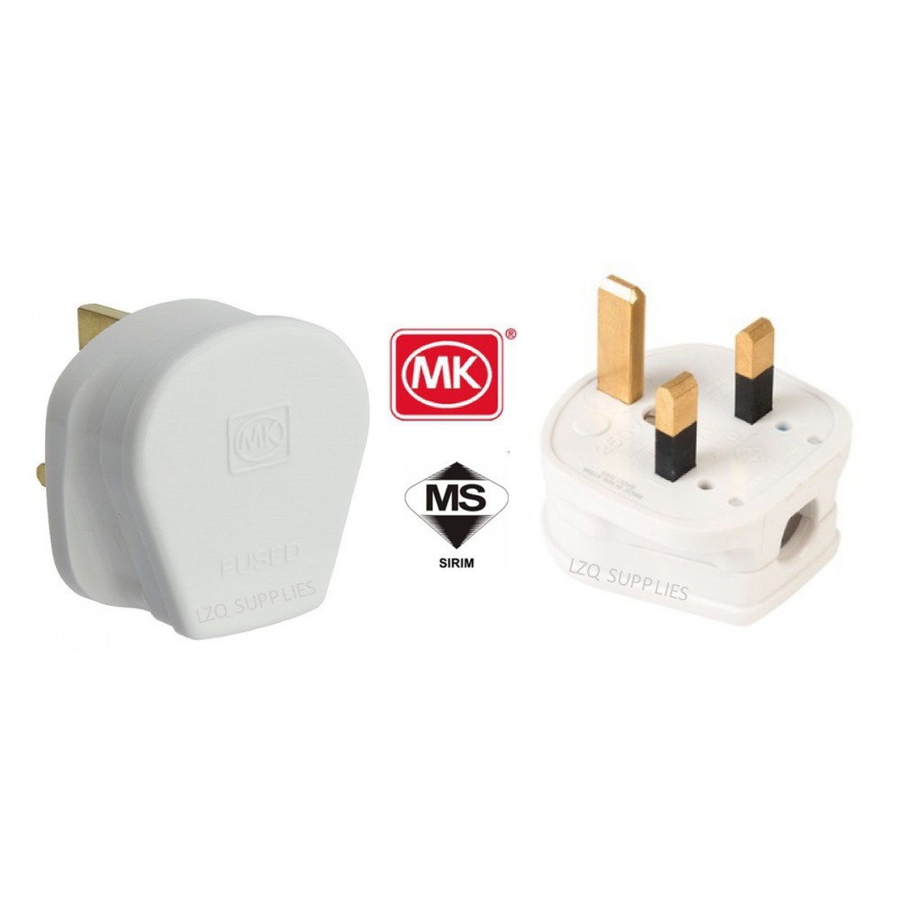 MK 646 13A 3 PIN HEAVY DUTY PLUG TOP WITH SIRIM APPROVAL - WHITE ...