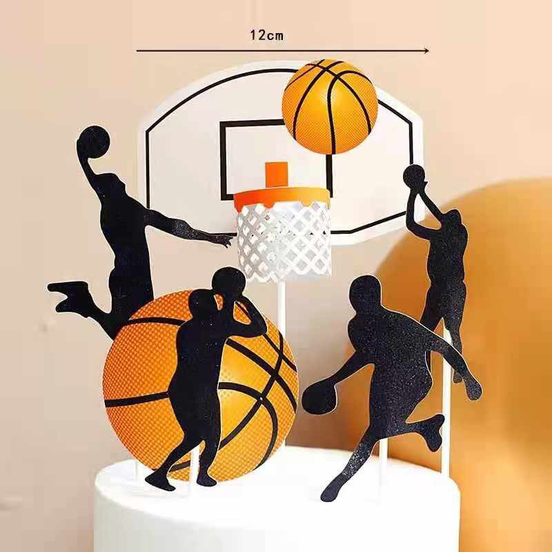 INS Basketball theme basketball set paper card cake topper baking props ...