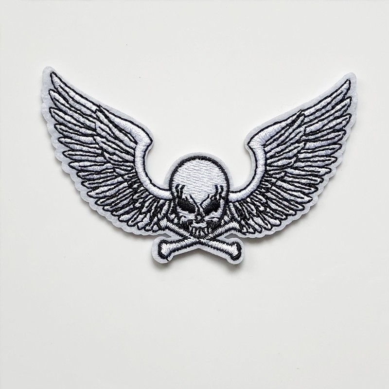 Embroidery Skull Wing Sew Iron On Patch Badges Bag Hat Cap Jeans ...