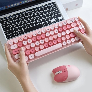 MOFii Idol Nice Looking Wireless Cute Mini Keyboard and Mouse Set Retro ...