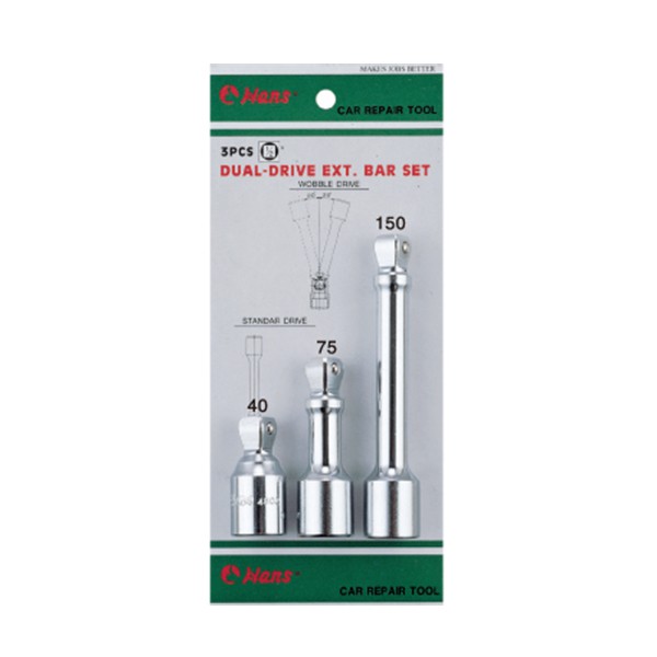 Hans Tools 3853-11 3/8 inch Dual Drive Wobble Type Socket Extension Bar ...