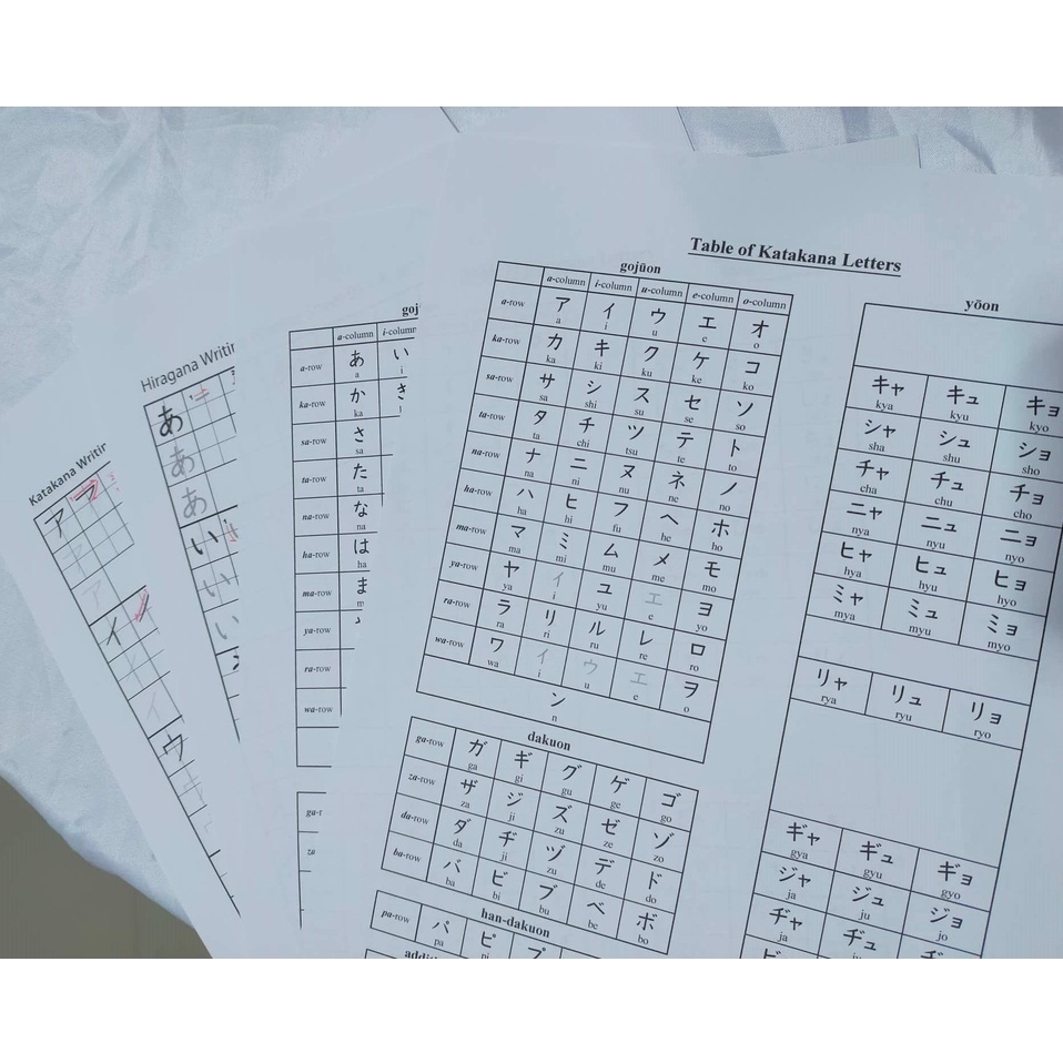 Hiragana and Katakana Writing Practice Sheets | Shopee Philippines