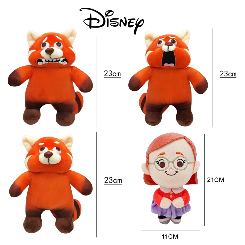 Disney Pixar Turning Red Cartoon Kawaii Bear Plushies Anime Cute Animal ...