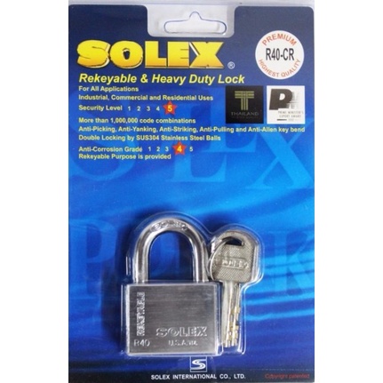 SOLEX R40-CR HEAVY DUTY PADLOCK 40mm | Shopee Philippines