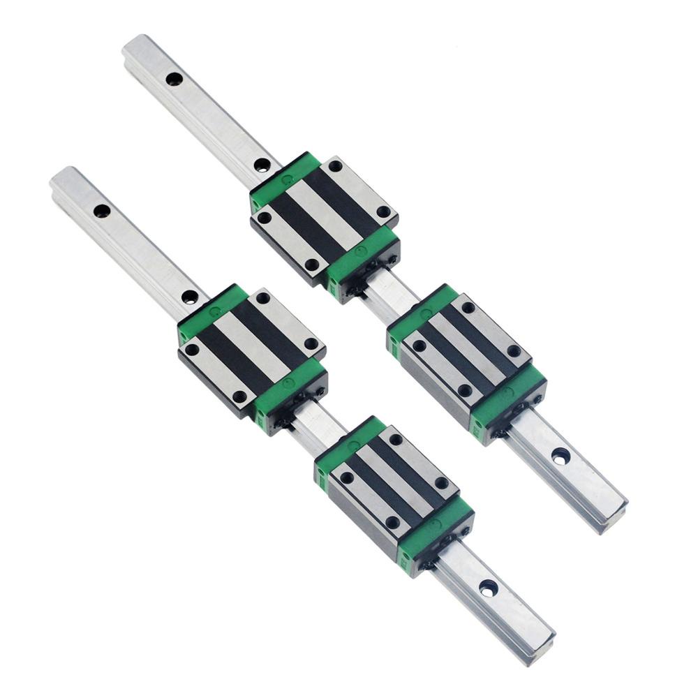 2pc HGR15 HGR20 Square Linear Guide Rail w+4pc HGH15CA hgh20ca /flang HGW15CC HGW20cc CNC Router ...