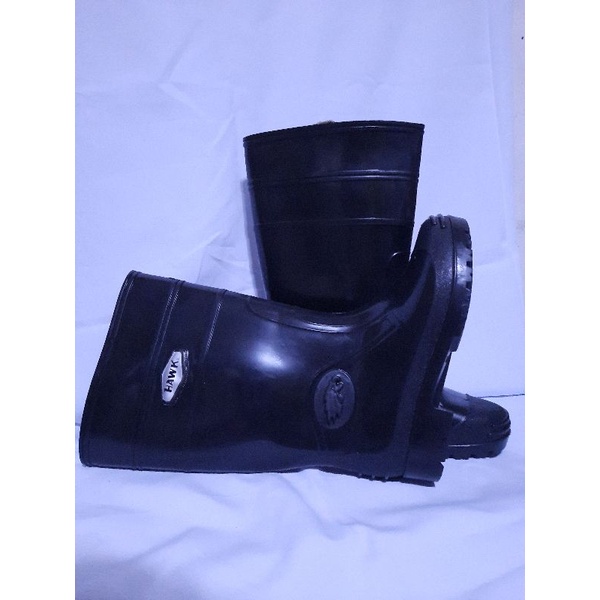 Hawks rubber rain boots (black) | Shopee Philippines