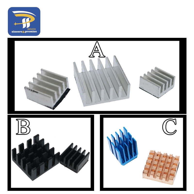 3pcs + Adhesive Raspberry Pi 3 Heatsink Cooler Pure Aluminum Heat Sink Set Kit Radiator For ...