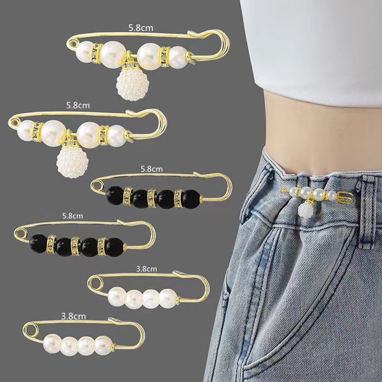 [ 1 PCS ] Shrink Pants Waist Pins Fixed Clothes Anti-Glare Brooch Women ...